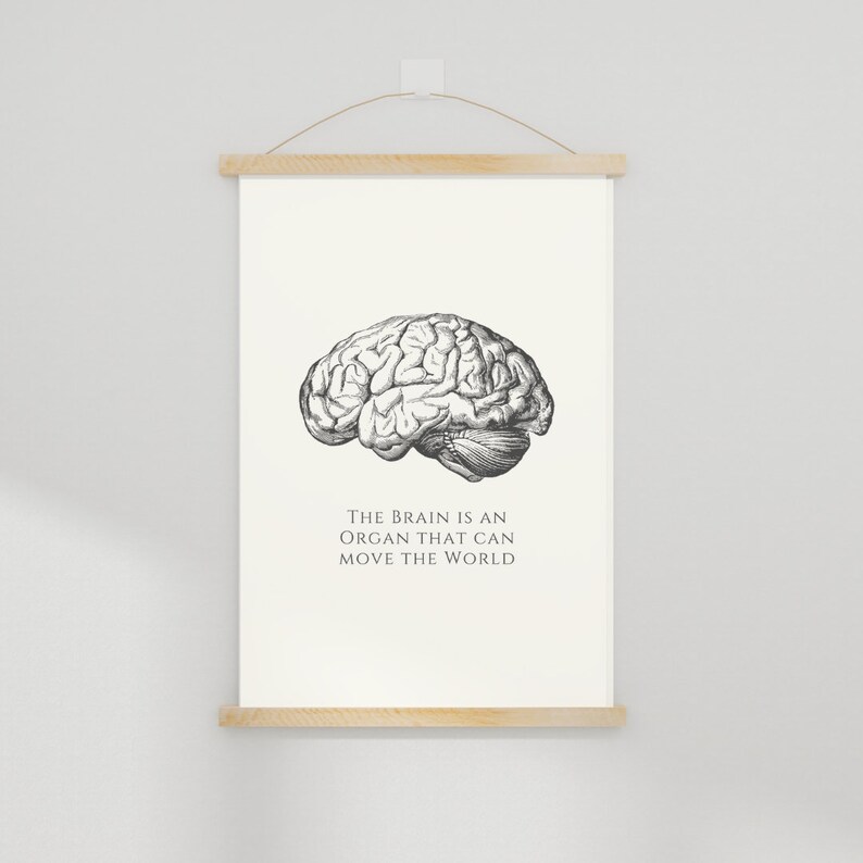 Brain Poster Empowerment Inspiring Wall Art Digital Download - Etsy