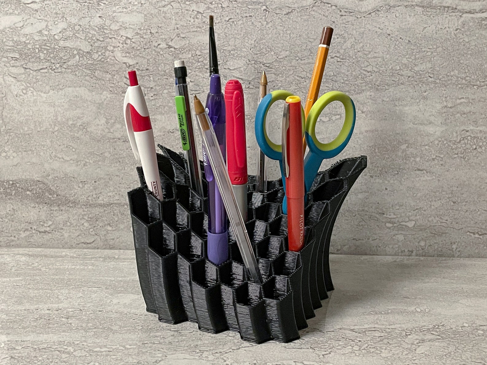 3D Printed Hexagons Pencil Holder | Etsy