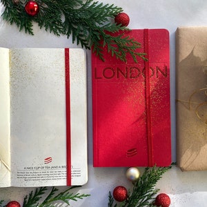 Red Cover London Notebook, London Travel Gift, London Travel Sketchbook ...