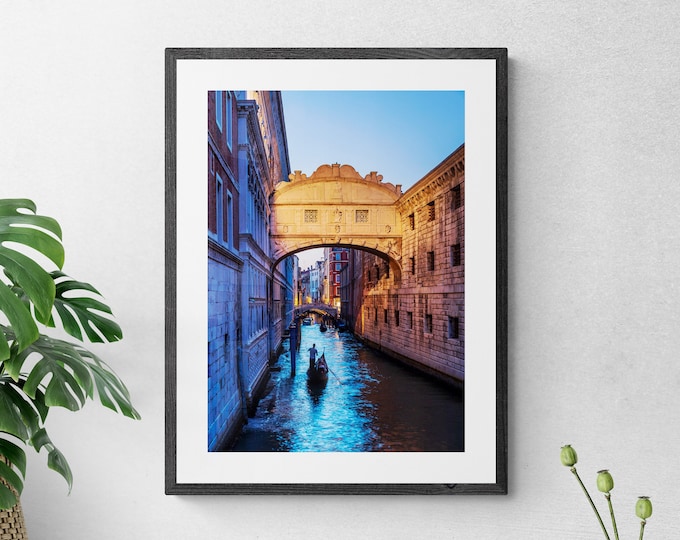 The Bridge of Sighs, Venice Itally Poster Beautiful Italian Scene ...