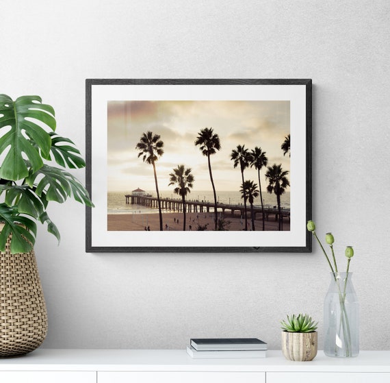 Manhattan Beach Pier Sunset LA Fine Art Photo Print Los - Etsy