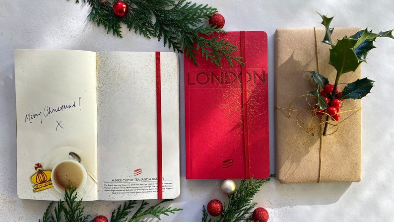 Red Cover London Notebook, London Travel Gift, London Travel Sketchbook ...