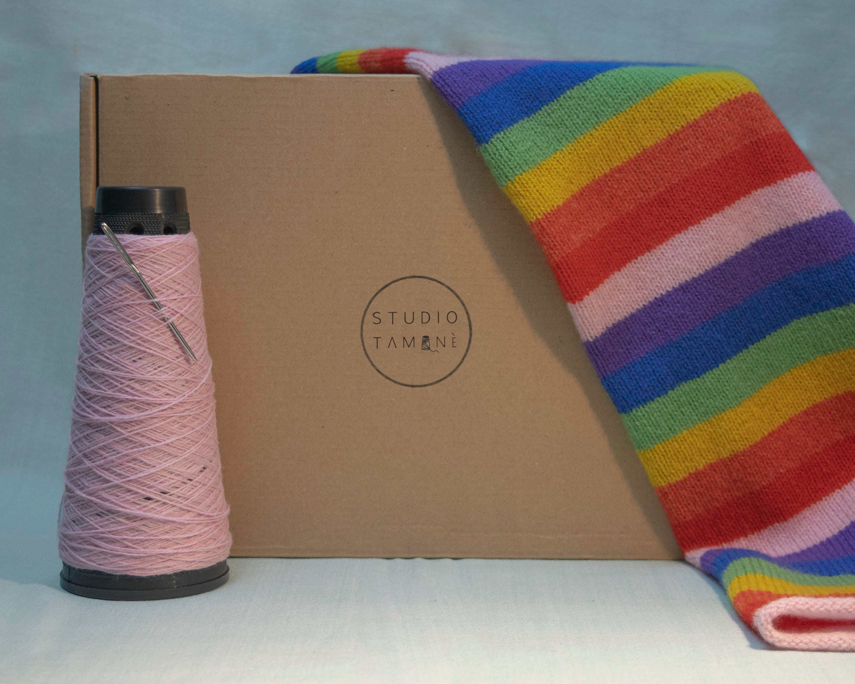 Rainbow Bandana Machine Knit Kit - Etsy UK