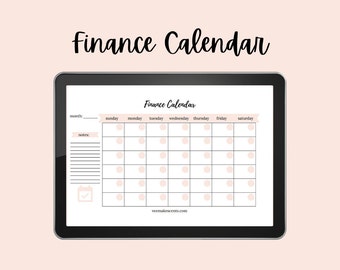 Finance Calendar - Etsy