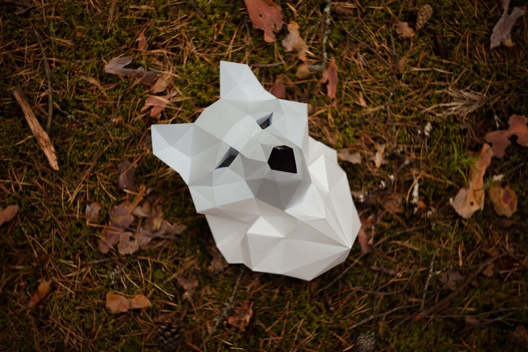 Wolf Papercraft Trophy,low Poly Wolf Trophy, Papercraf Wolf Trophy, Dxf ...