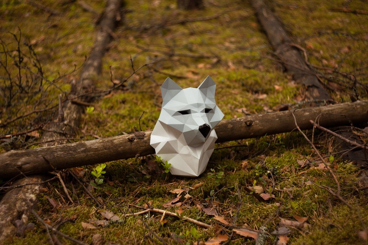 Wolf Papercraft Trophy,low Poly Wolf Trophy, Papercraf Wolf Trophy, Dxf ...