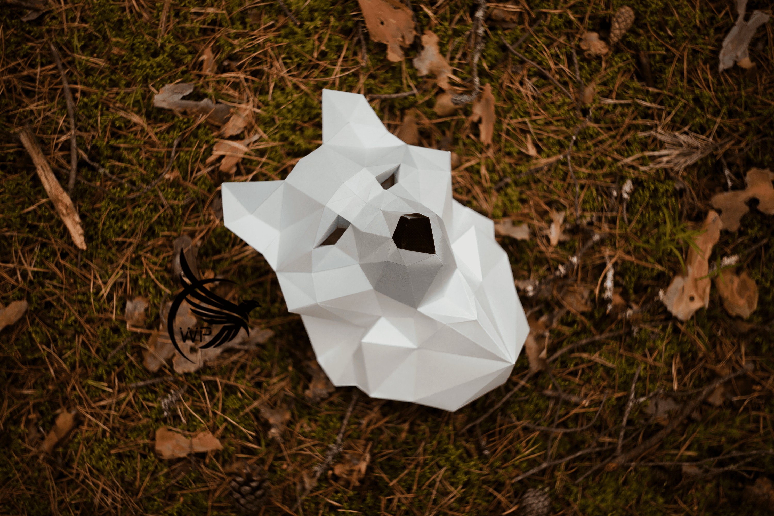 Wolf Papercraft Trophy,low Poly Wolf Trophy, Papercraf Wolf Trophy, Dxf ...