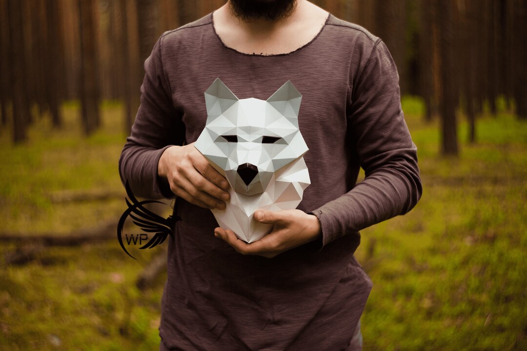 Wolf Papercraft Trophy,low Poly Wolf Trophy, Papercraf Wolf Trophy, Dxf ...