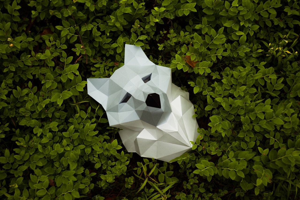 Wolf Papercraft Trophy,low Poly Wolf Trophy, Papercraf Wolf Trophy, Dxf ...