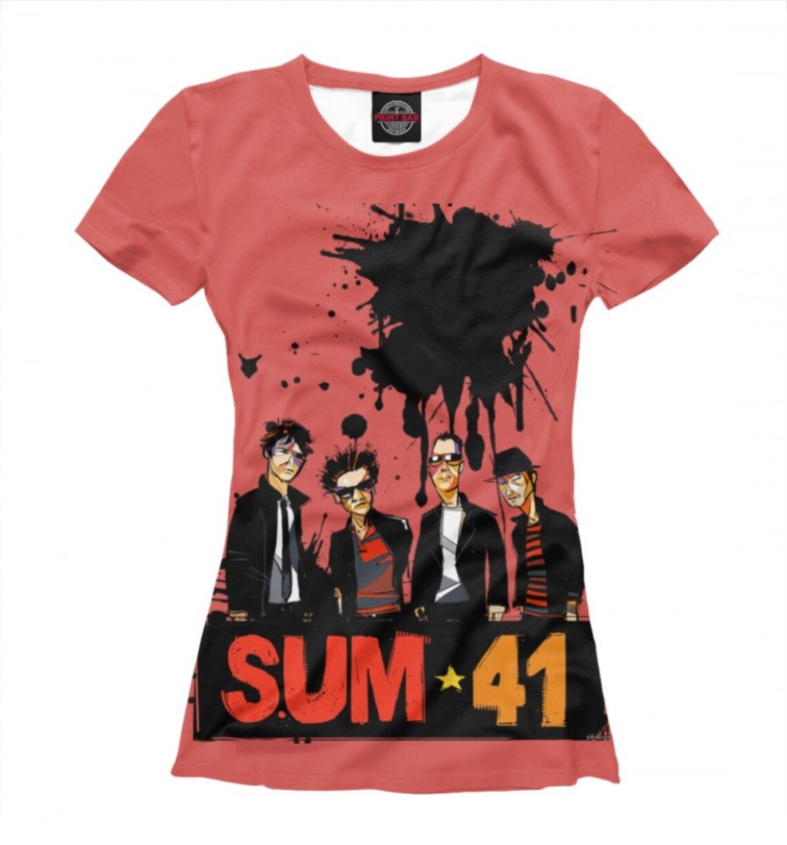 Sum 41 Members Art T-Shirt High Quality Tee Men's | Etsy