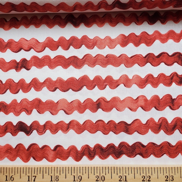 Red Striped Fabric - Etsy