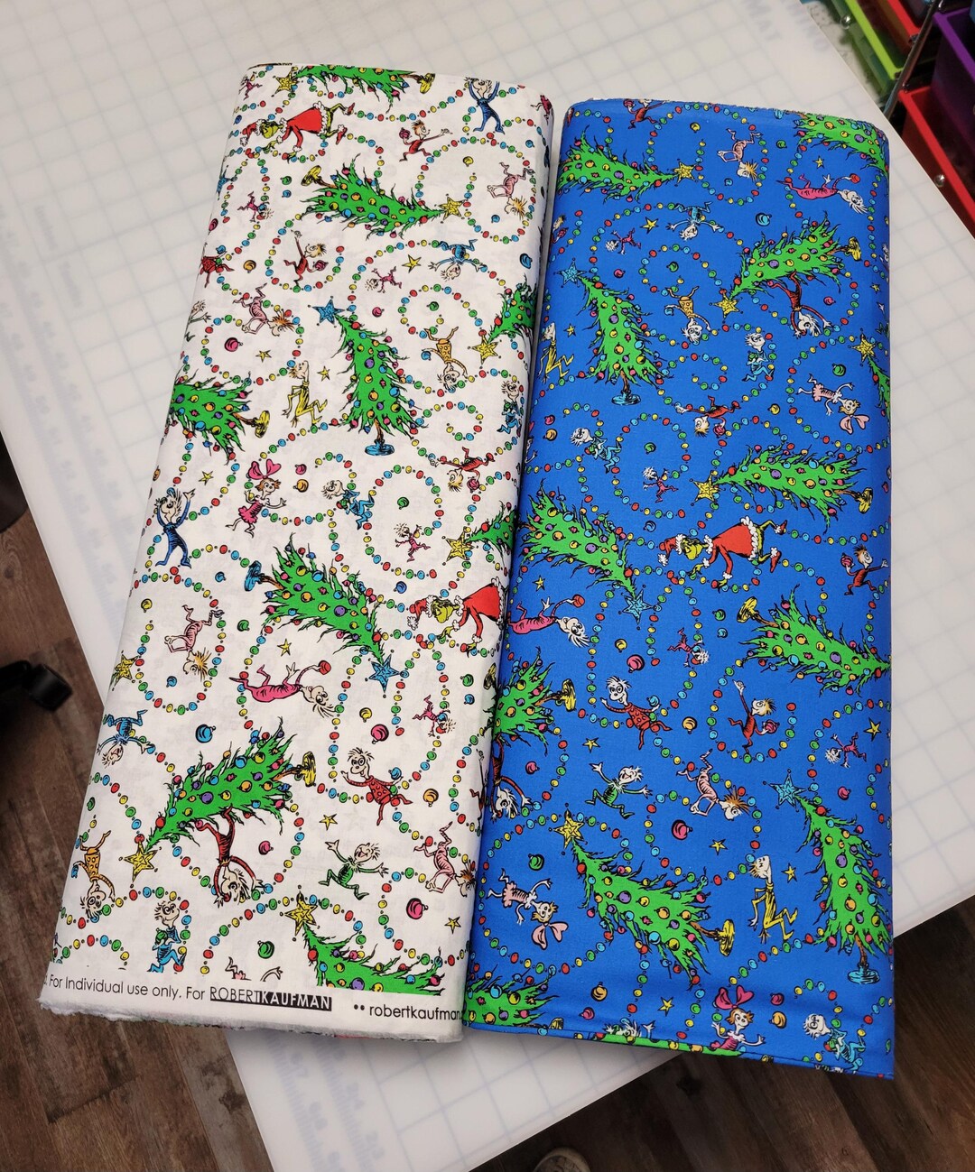 How the Grinch Stole Christmas Cotton Fabric by Robert Kaufman Fabrics ...