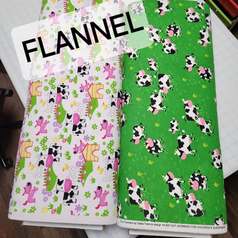 Baby Flannel Fabric Cows - Etsy