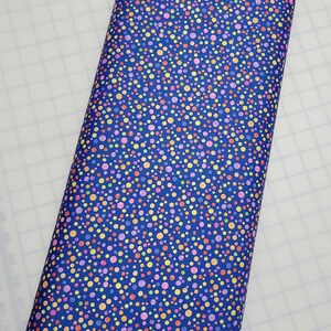 Full Bloom Multicolored Dots on Blue /yellow Cotton Fabric From P&B ...