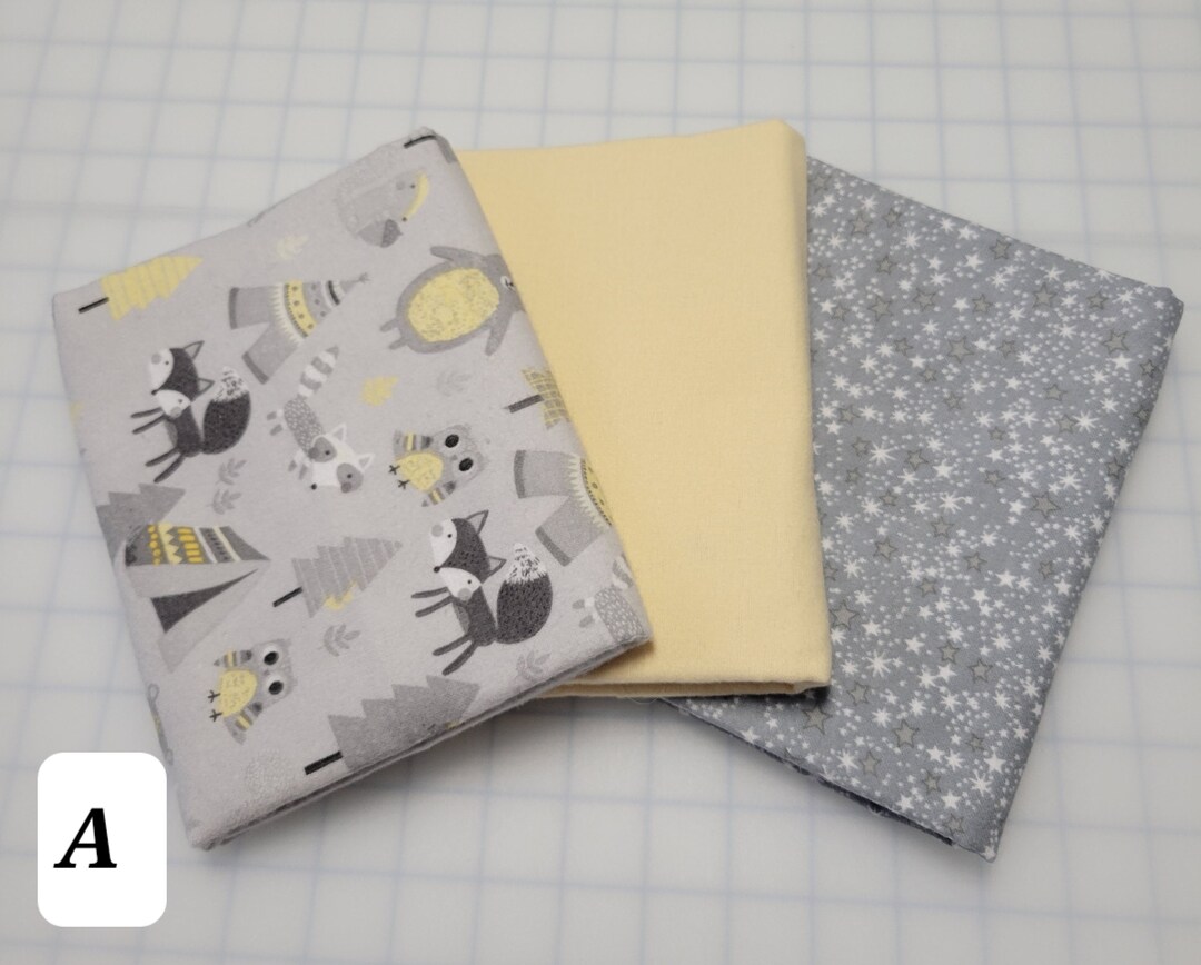 Gender Neutral 1/2 Yard FLANNEL Bundles. 3 Piece/total of 1.5 Yards ...