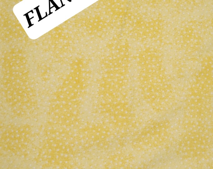 FLANNEL: Mottled Bright Yellow With Tiny White Dots Comfy FLANNEL From ...