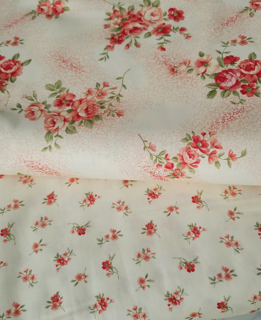 Sweet Blush Rose Cotton Fabric by P&B Textiles. Quilting/craft/floral ...