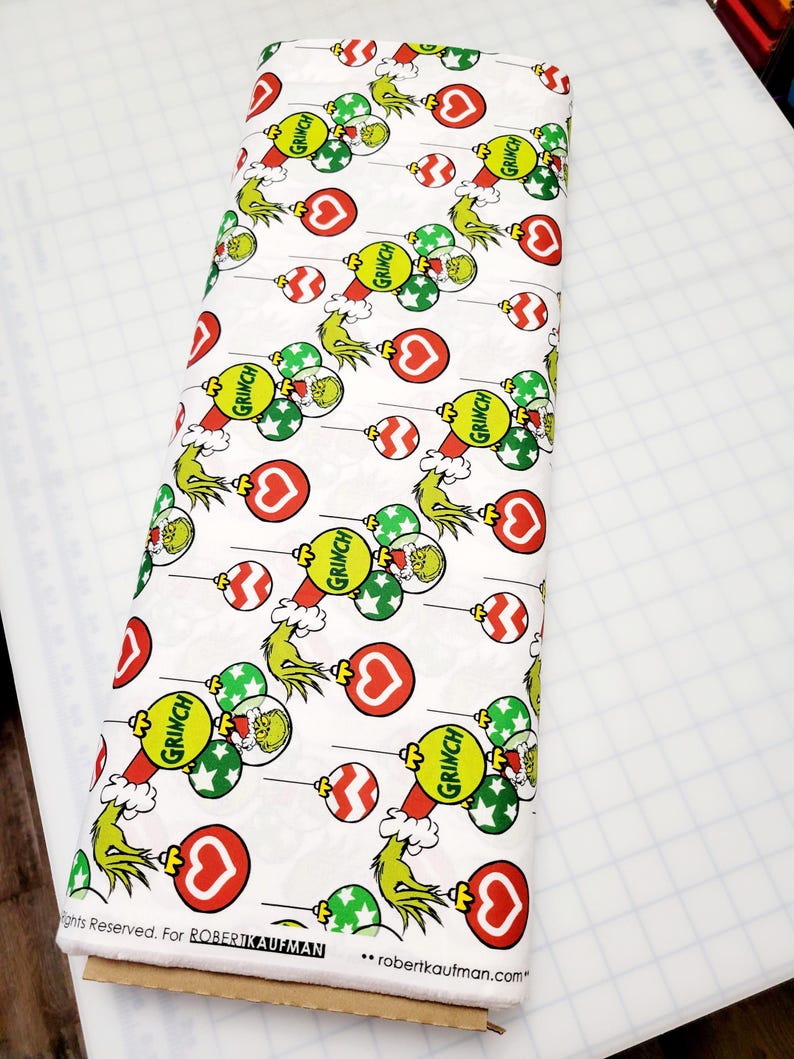 How the Grinch Stole Christmas Cotton Fabric. 4 Prints to Choose From ...