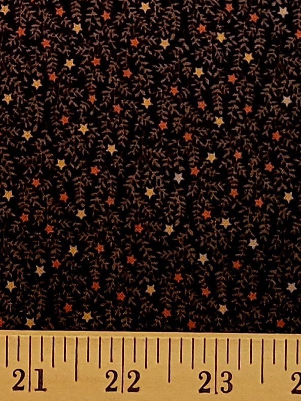 Cavalier Crows Tiny Stars in Black/tan/orange Cotton Fabric - Etsy