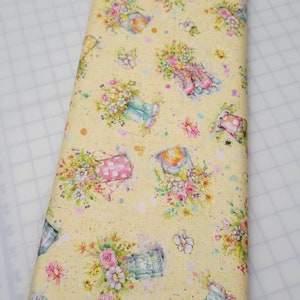 Boots N Blooms Floral/garden Cotton Fabric From P&B Textiles. 2 Prints ...