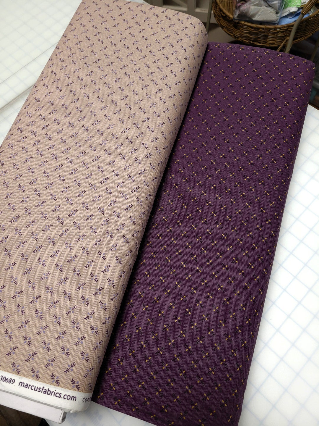 I Love Purple Zig Zag Spring Cotton Fabric by Marcus Fabrics ...