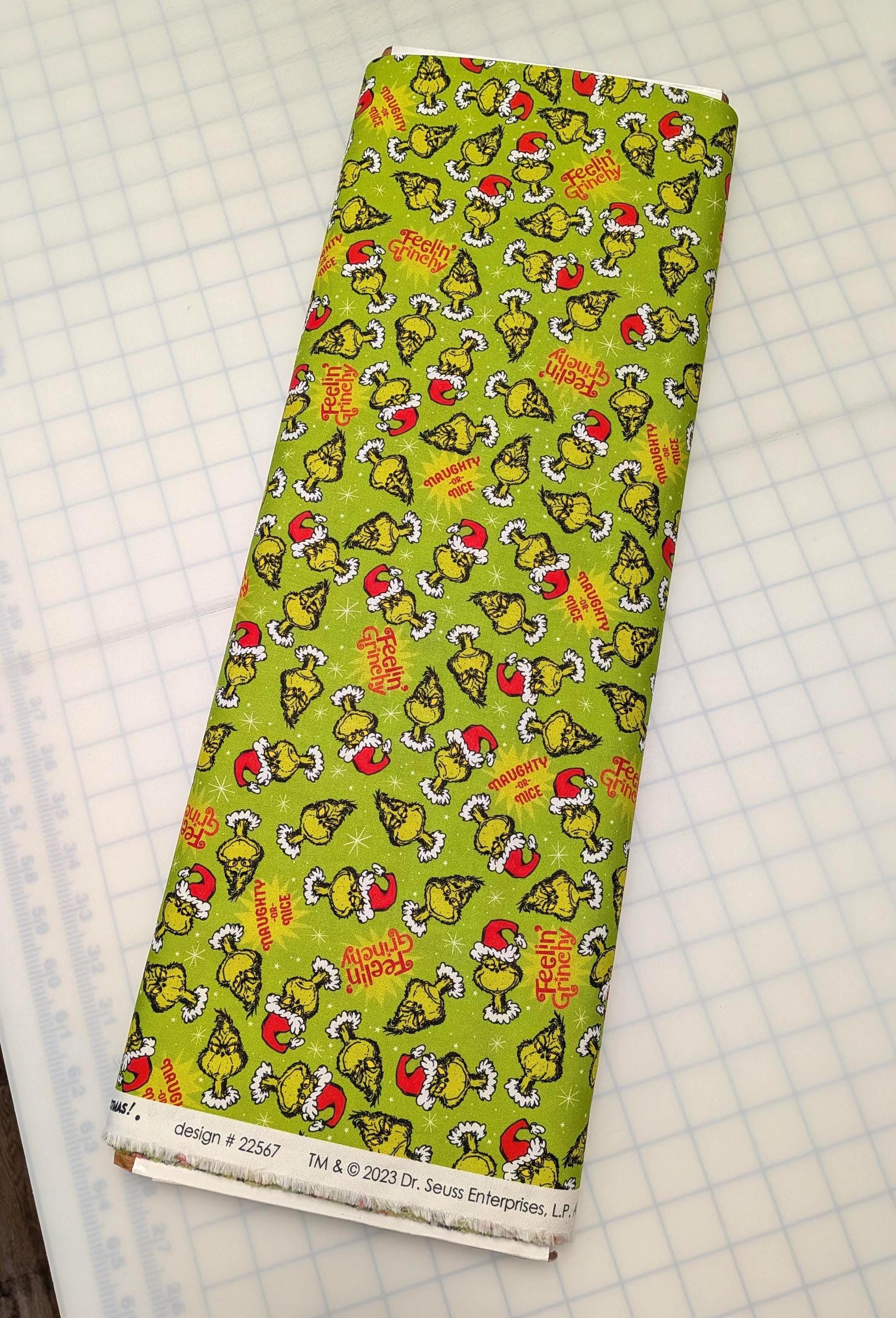 How the Grinch Stole Christmas Feeling Grinchy Cotton Fabric by Robert ...