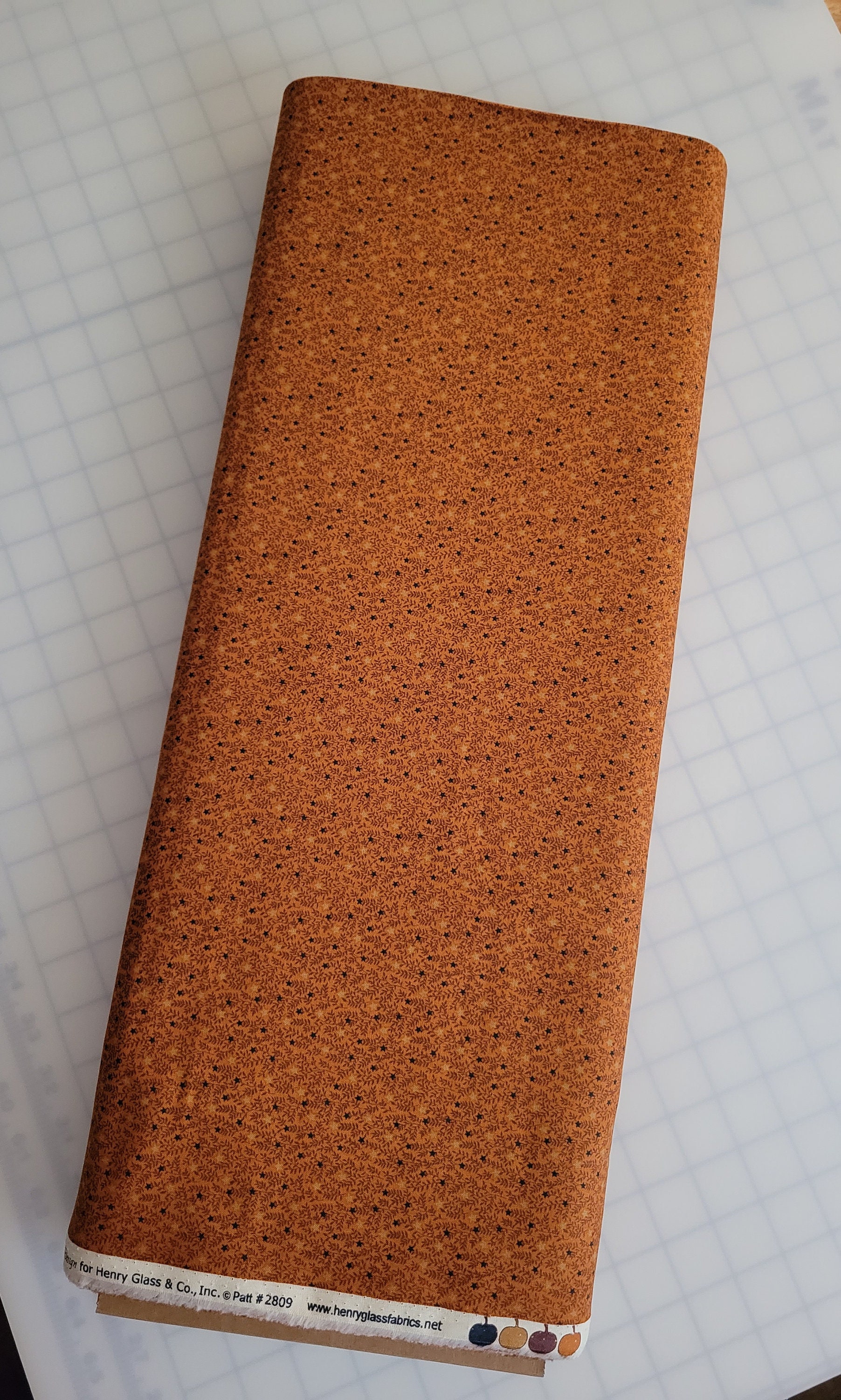 Cavalier Crows Tiny Stars in Black/tan/orange Cotton Fabric - Etsy