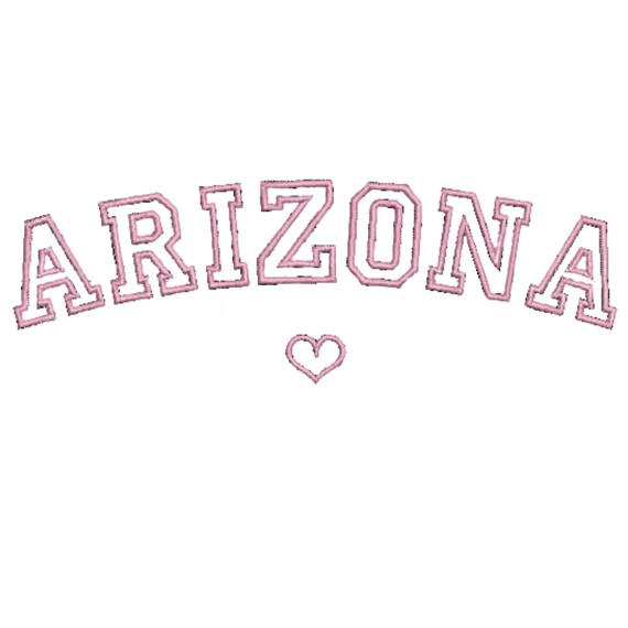 Arizona Outline Embroidery Machine Digital Design Format Pes. | Etsy
