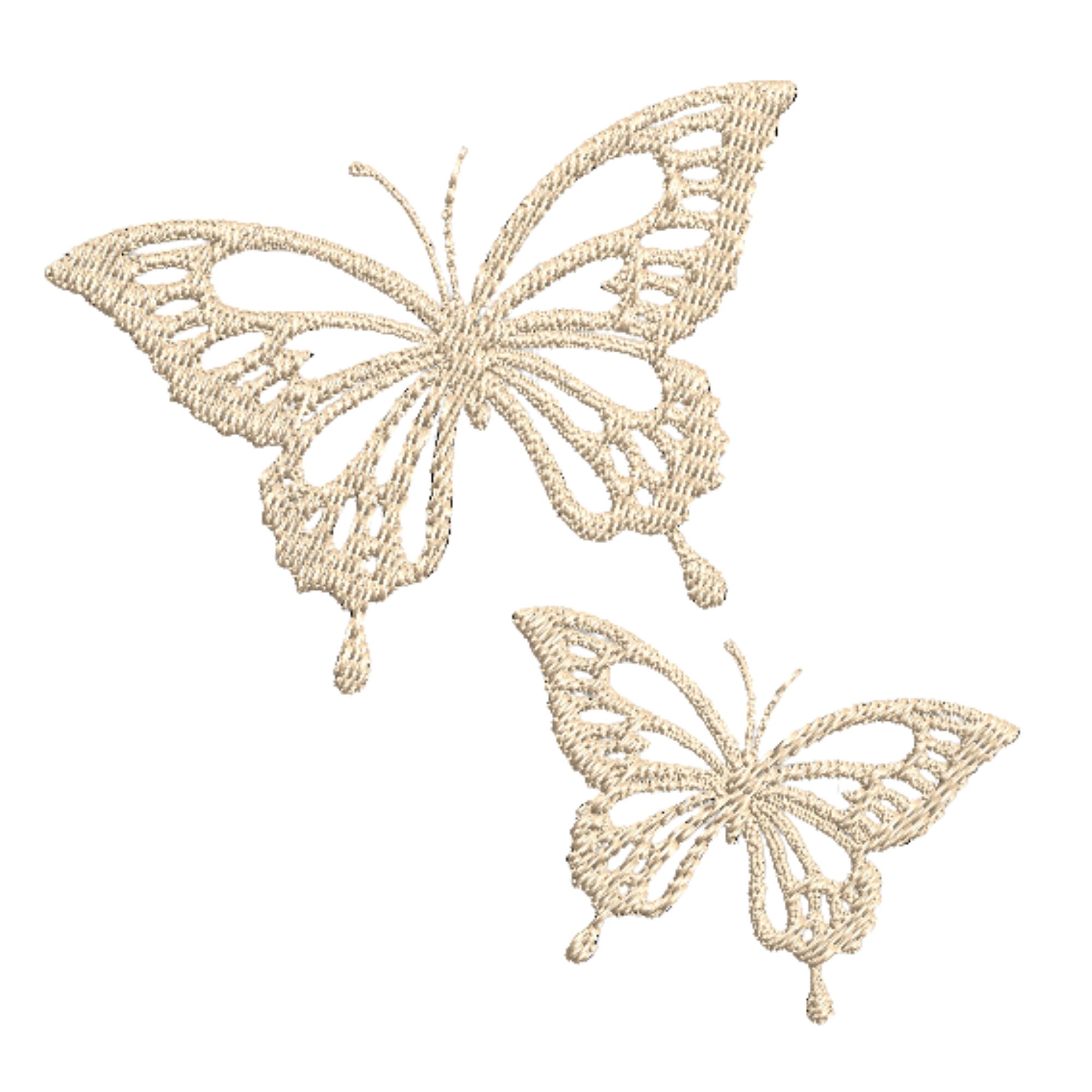 Duo Butterfly Embroidery Machine Design Format Pes. Exp. Jef. Dst. Hus ...