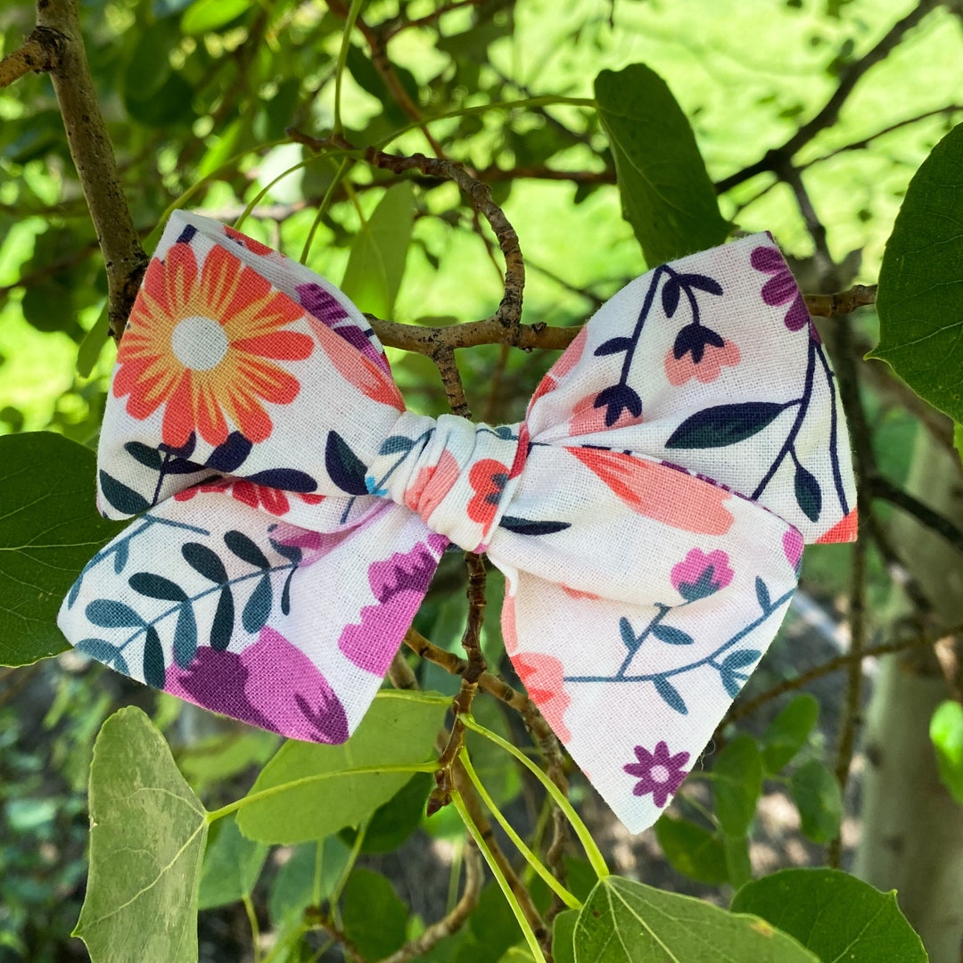 Large Floral Hair Bow- Girls Hair Bows, Flower Bow, Kids Bow, Girls ...