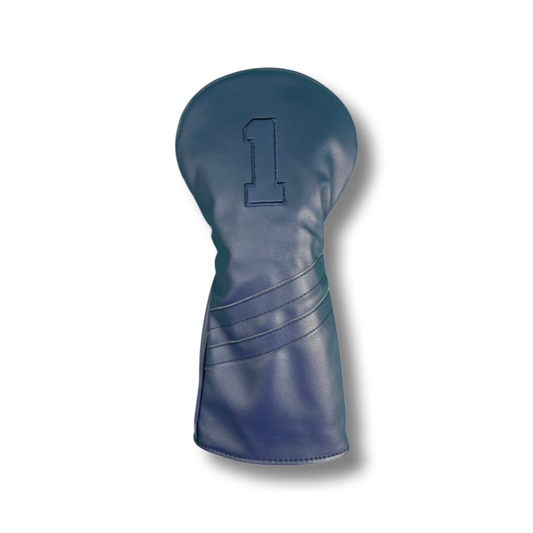 Navy Blue Driver Golf Leather Headcover by Detroit Golf Co. - Etsy