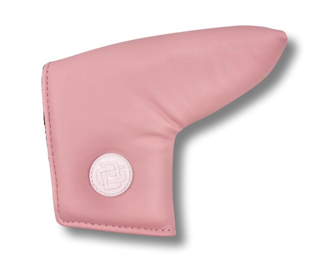 Light Pink Leather Putter Head Cover Magnetic Closure by Detroit Golf ...