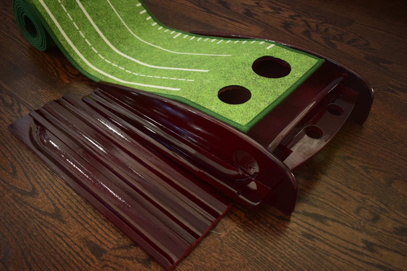 Wood Golf Putting Mat With Auto Ball Return System by Detroit - Etsy