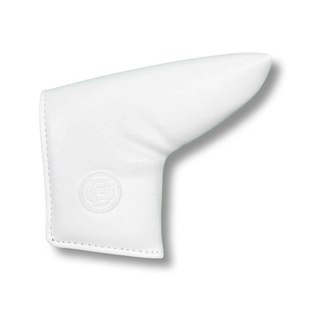 White Leather Putter Head Cover With Magnetic Closure by Detroit Golf ...