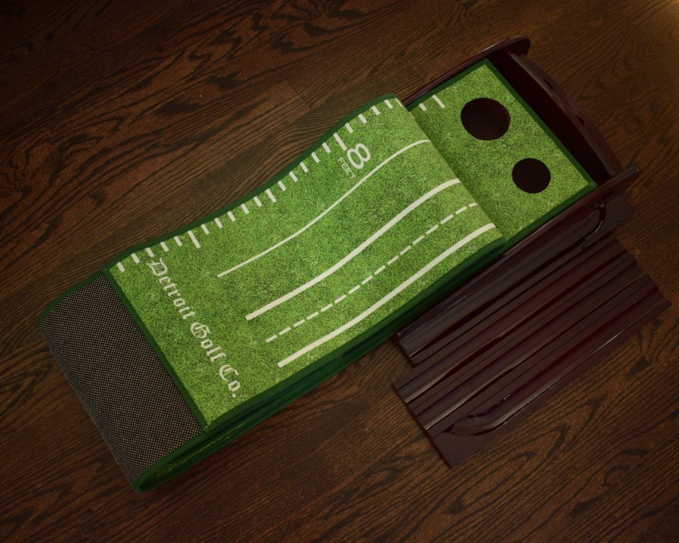 Wood Golf Putting Mat With Auto Ball Return System by Detroit Golf Co ...