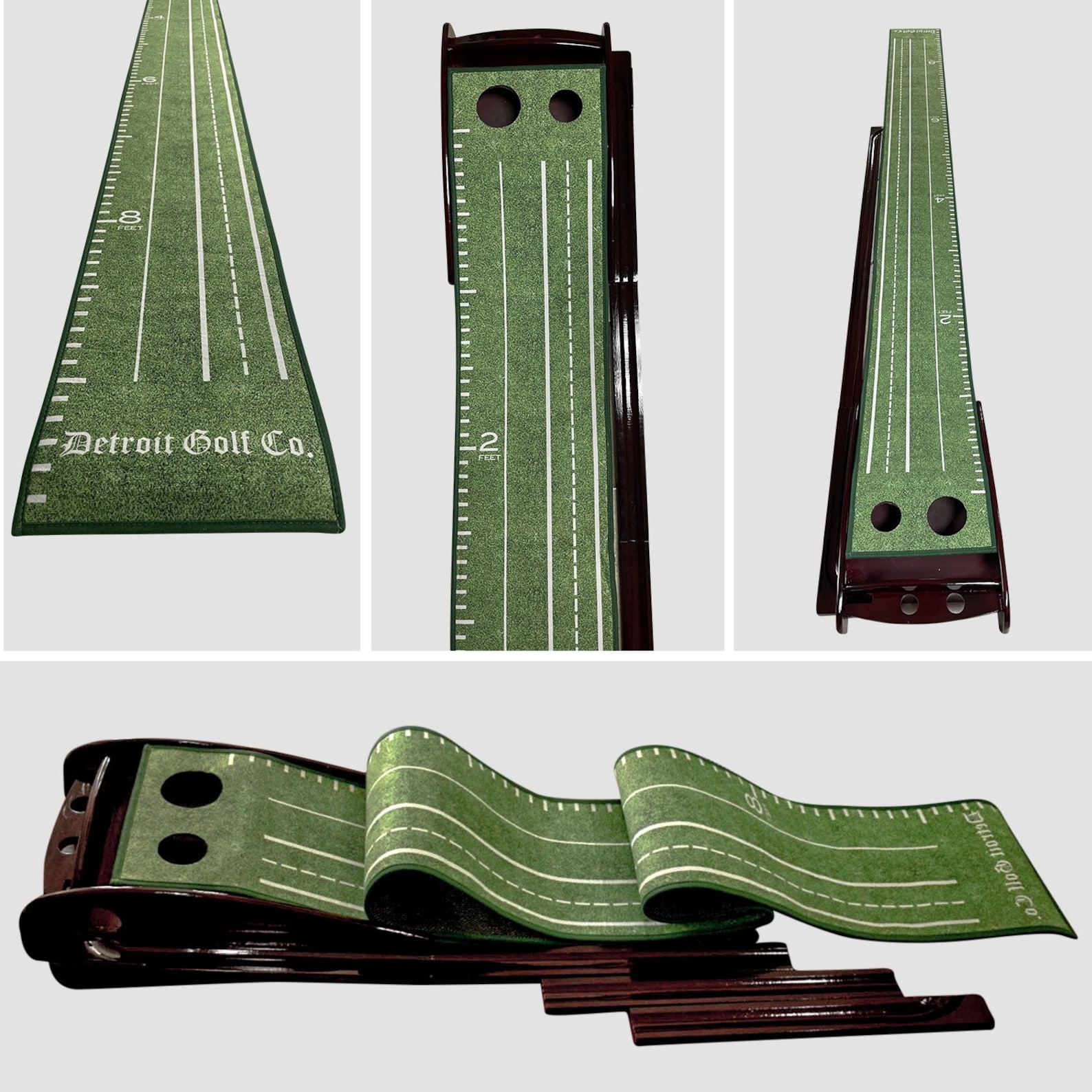 Wood Golf Putting Mat With Auto Ball Return System by Detroit Golf Co ...