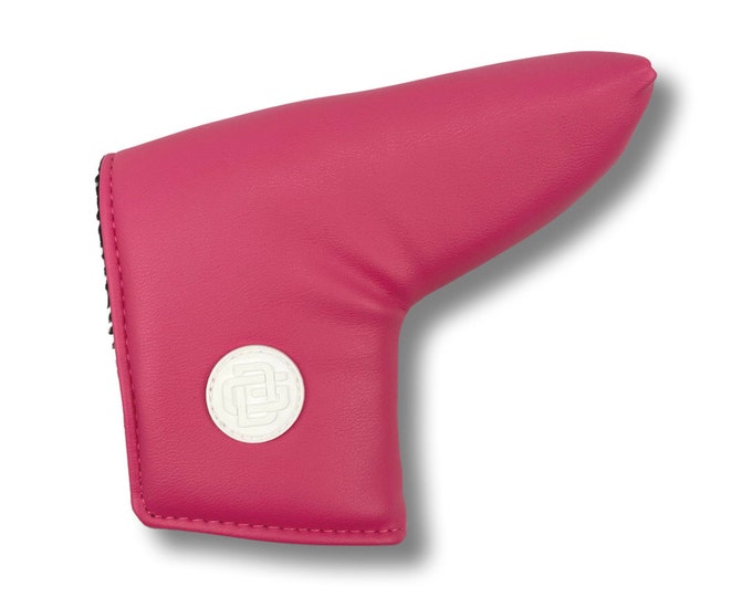 Pink Leather Putter Head Cover Magnetic Closure by Detroit Golf Co. - Etsy