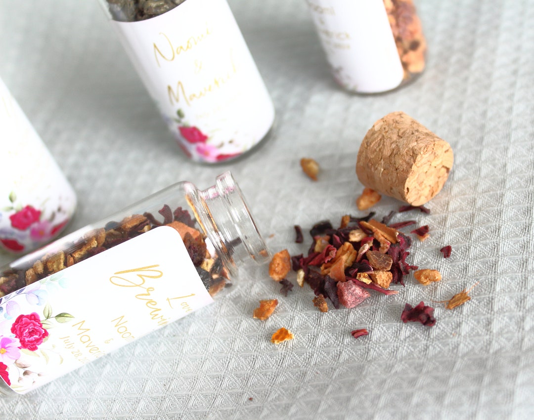 Wedding Tea Favors, the Perfect Blend, Custom Sampler Tea, Personalized ...
