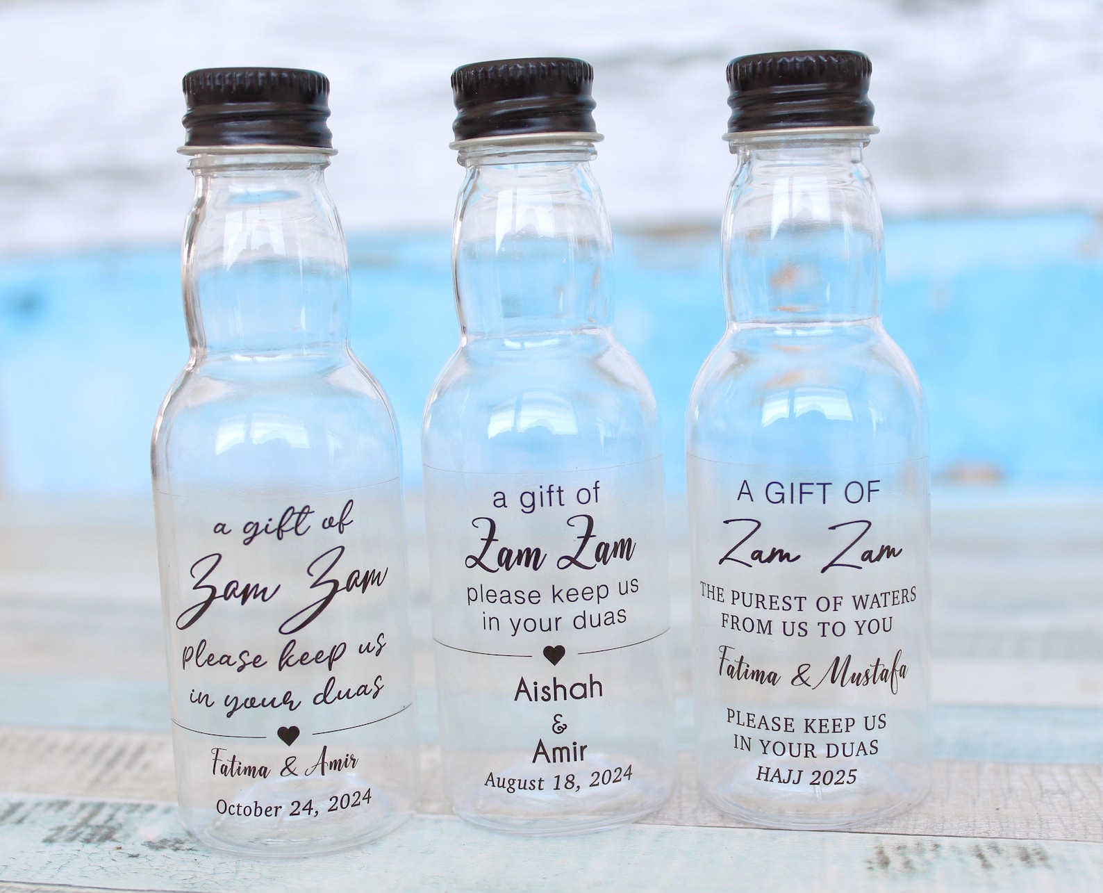 Zamzam Bottles, Personalised Wedding, Nikkah, Aqiqah, Jalsa, Umrah ...