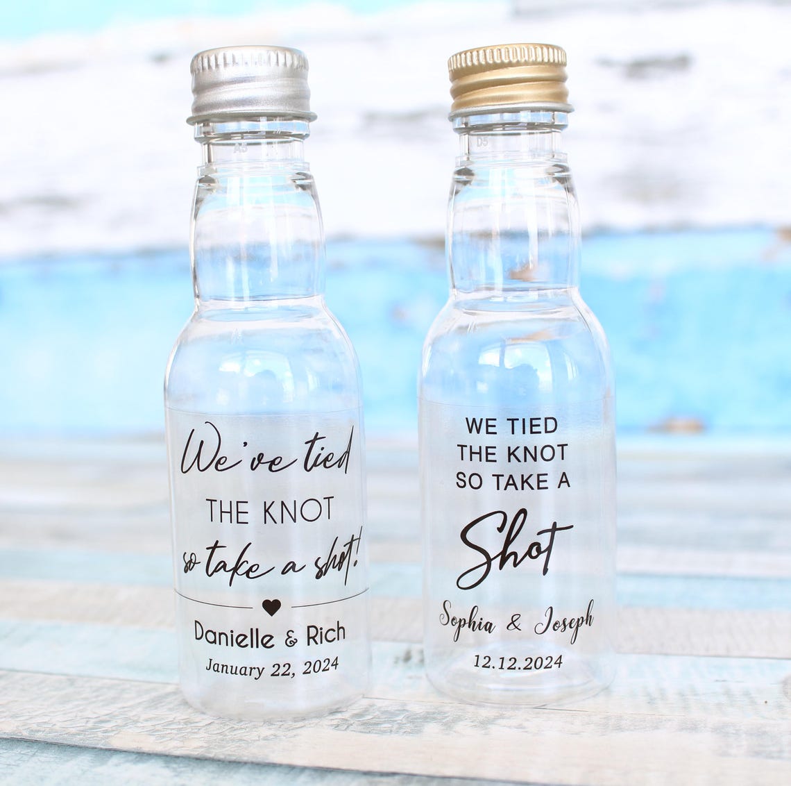 Custom Wedding Favor Label Template: Shot Glass Sticker (digital ...
