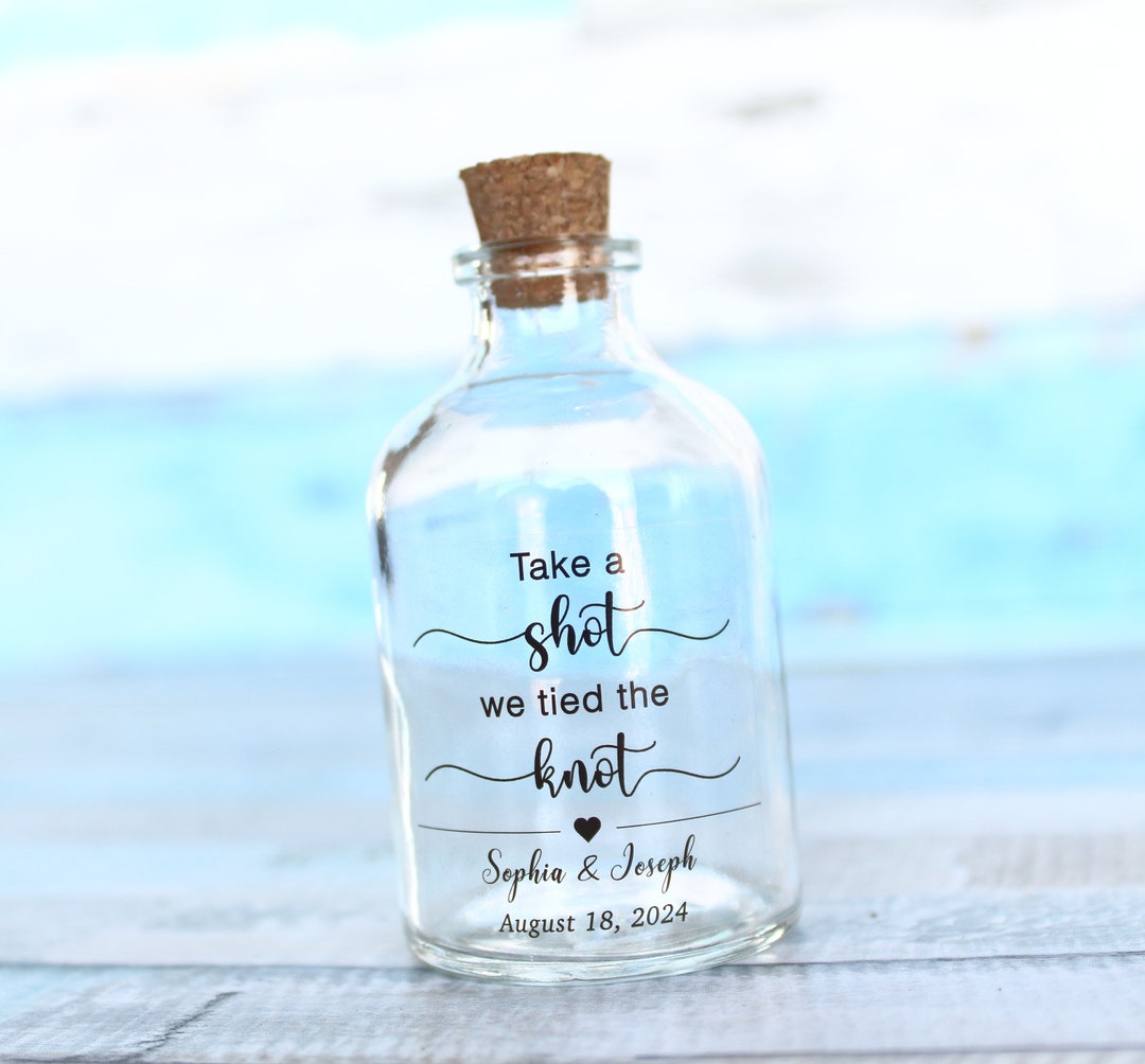 Take a Shot Bottle With Label, 50cc Wedding Take a Shot, Favor for ...