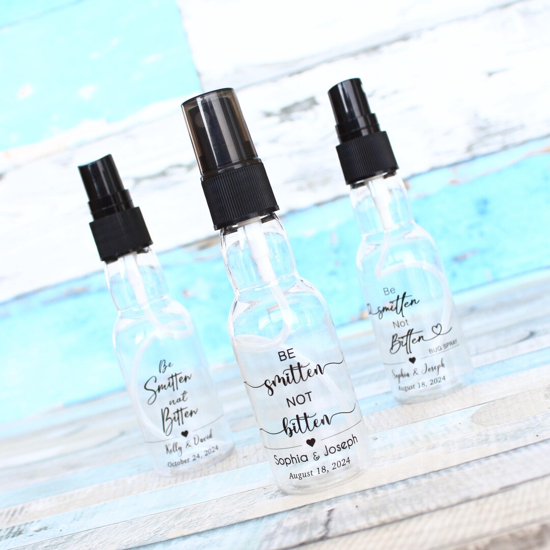 Bug Spray Bottles With Label, Wedding Outdoor Favor, Personalized, Be ...