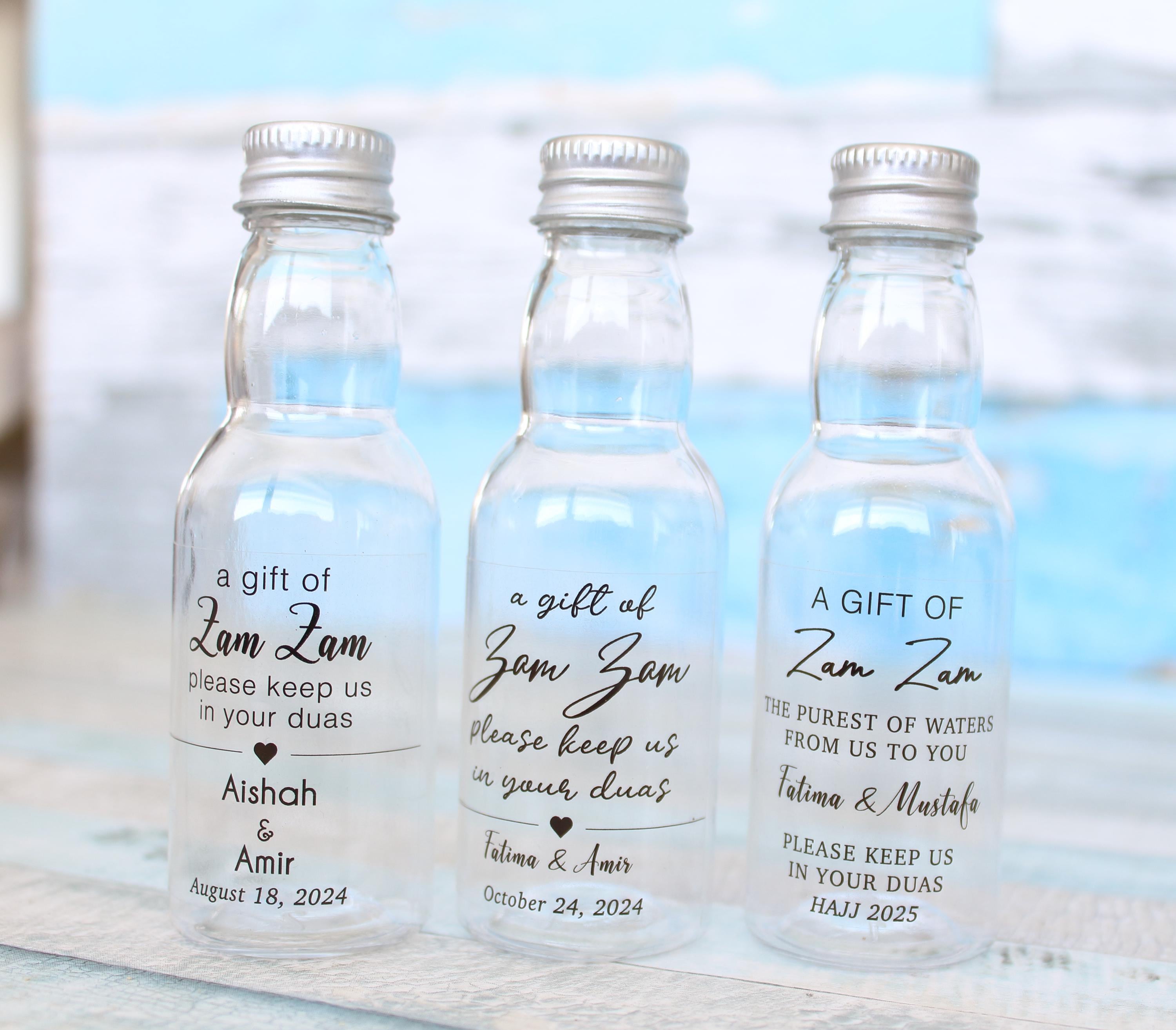 Zamzam Bottles, Personalised Wedding, Nikkah, Aqiqah, Jalsa, Umrah ...