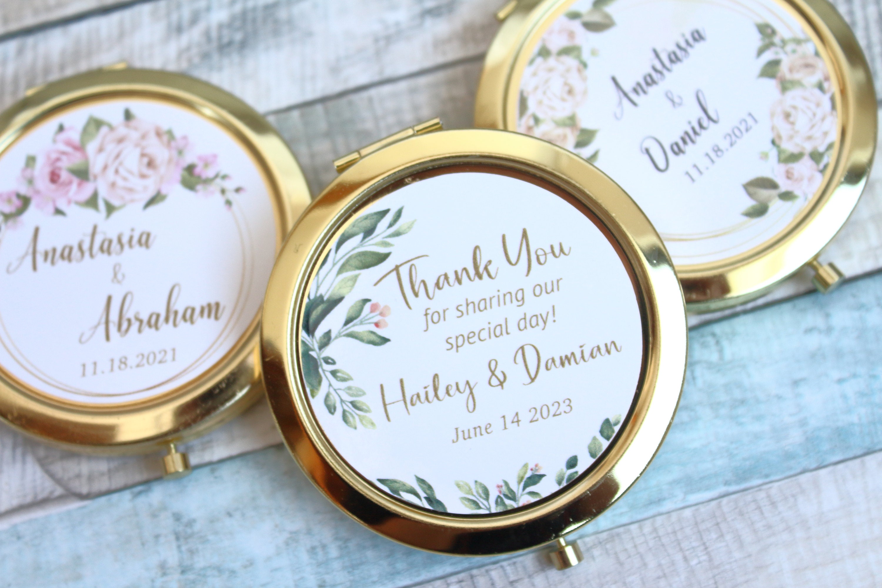 Custom Mirror Favors, Wedding Favors, Bridal Shower Favor, Gift for ...
