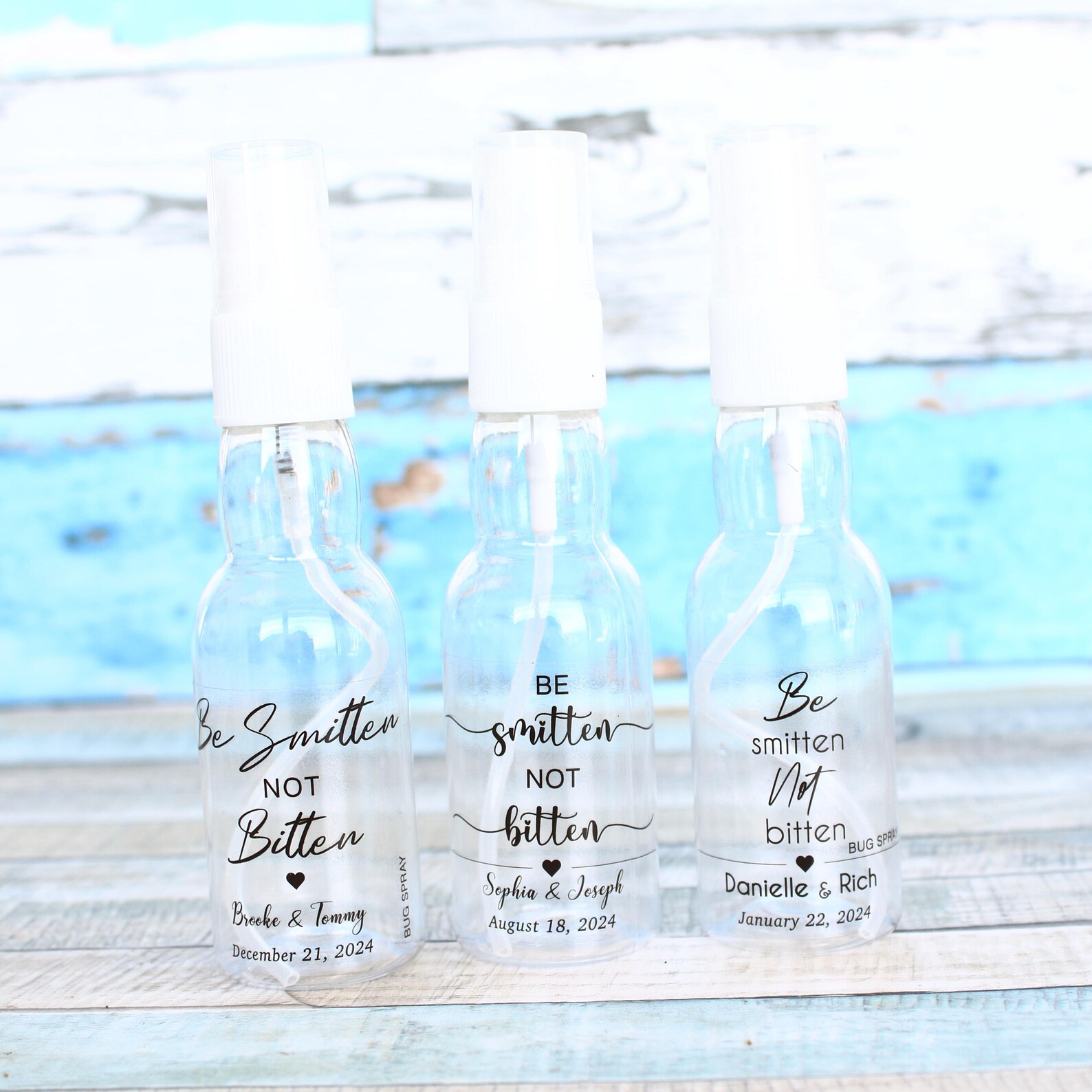 Bug Spray Bottles With Label, Wedding Outdoor Favor, Personalized, Be ...