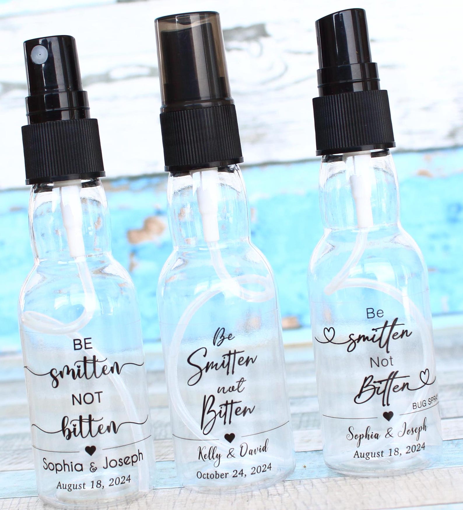 Wedding Bug Spray Bottles With Label, Wedding Favor for Guests, Custom ...