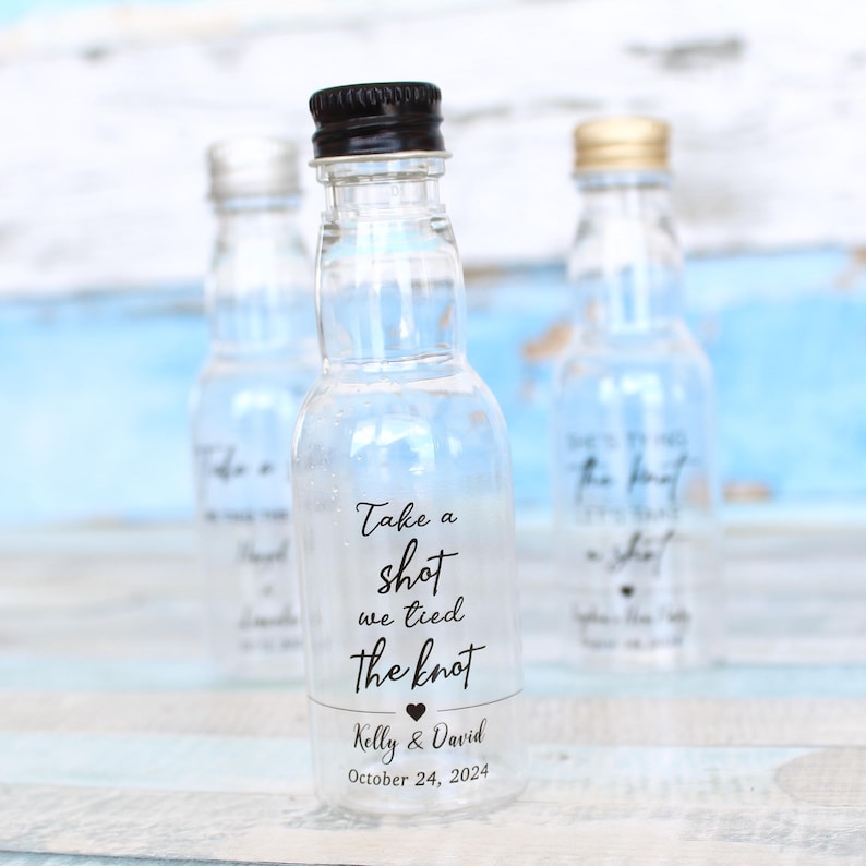 Custom Wedding Favor Label Template: Shot Glass Sticker (digital ...