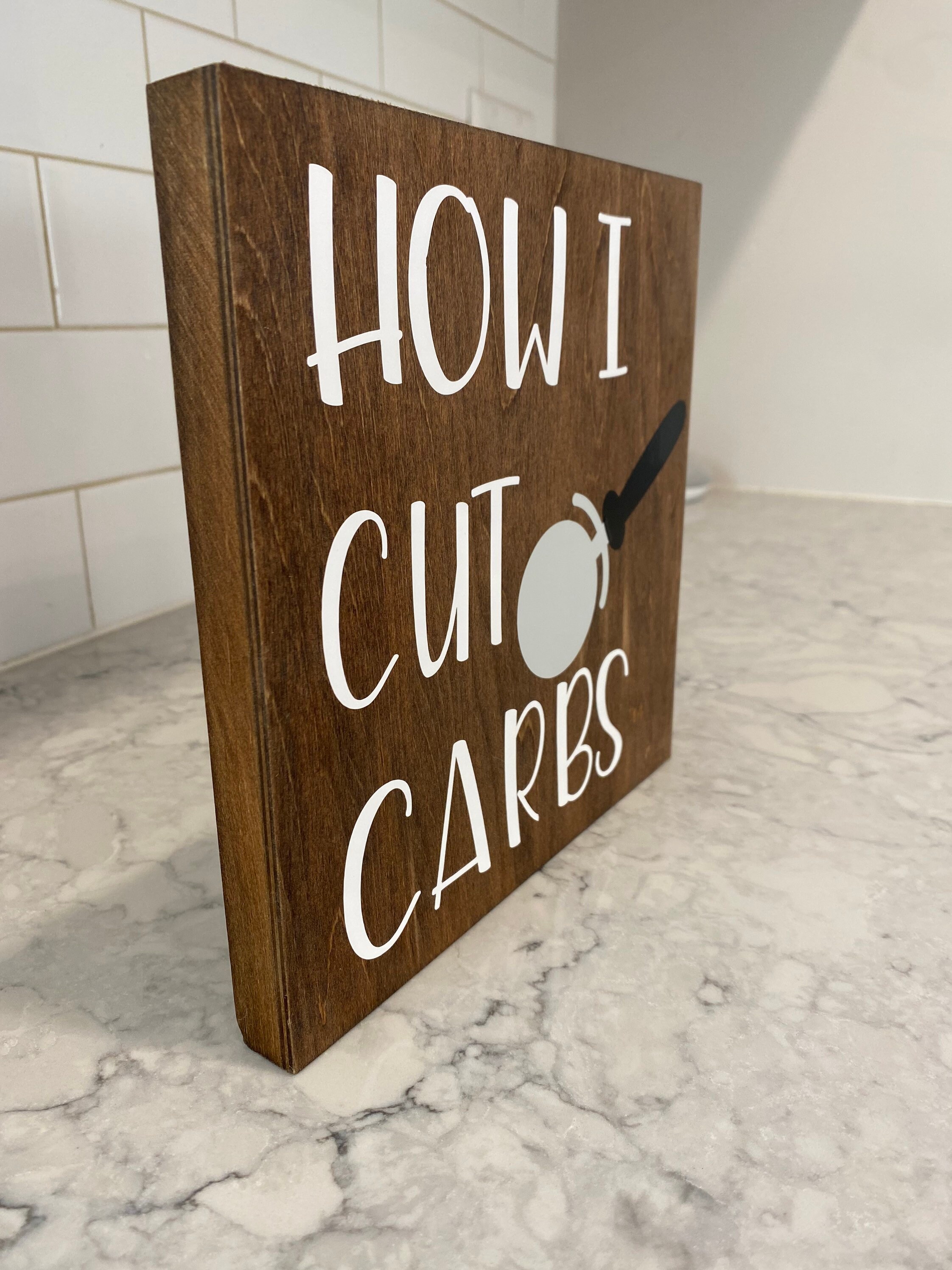 How I Cut Carbs Sign - Etsy
