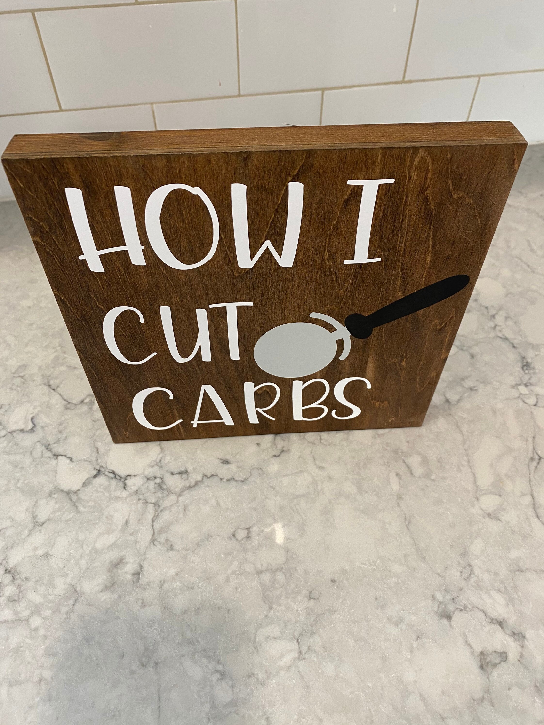 How I Cut Carbs Sign - Etsy