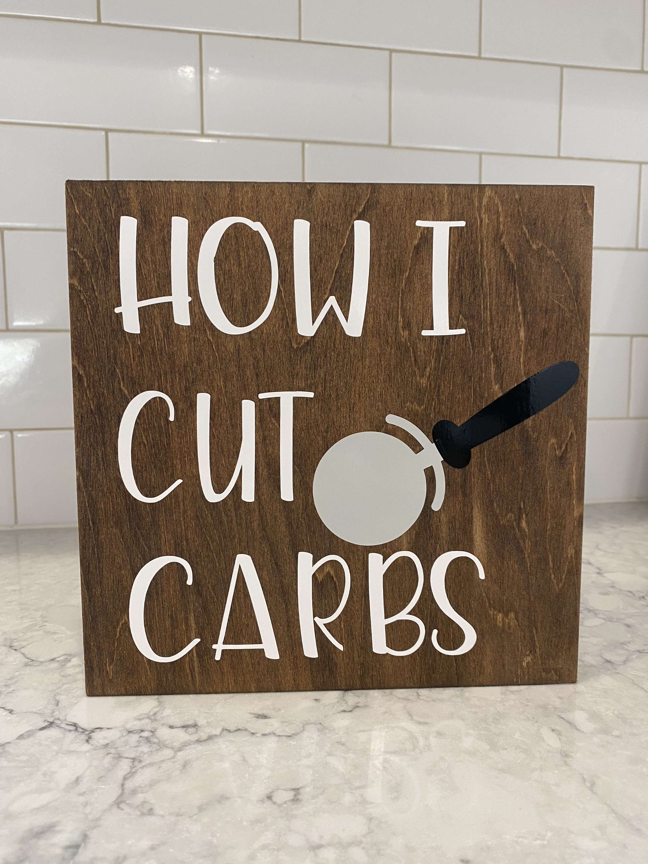 How I Cut Carbs Sign - Etsy